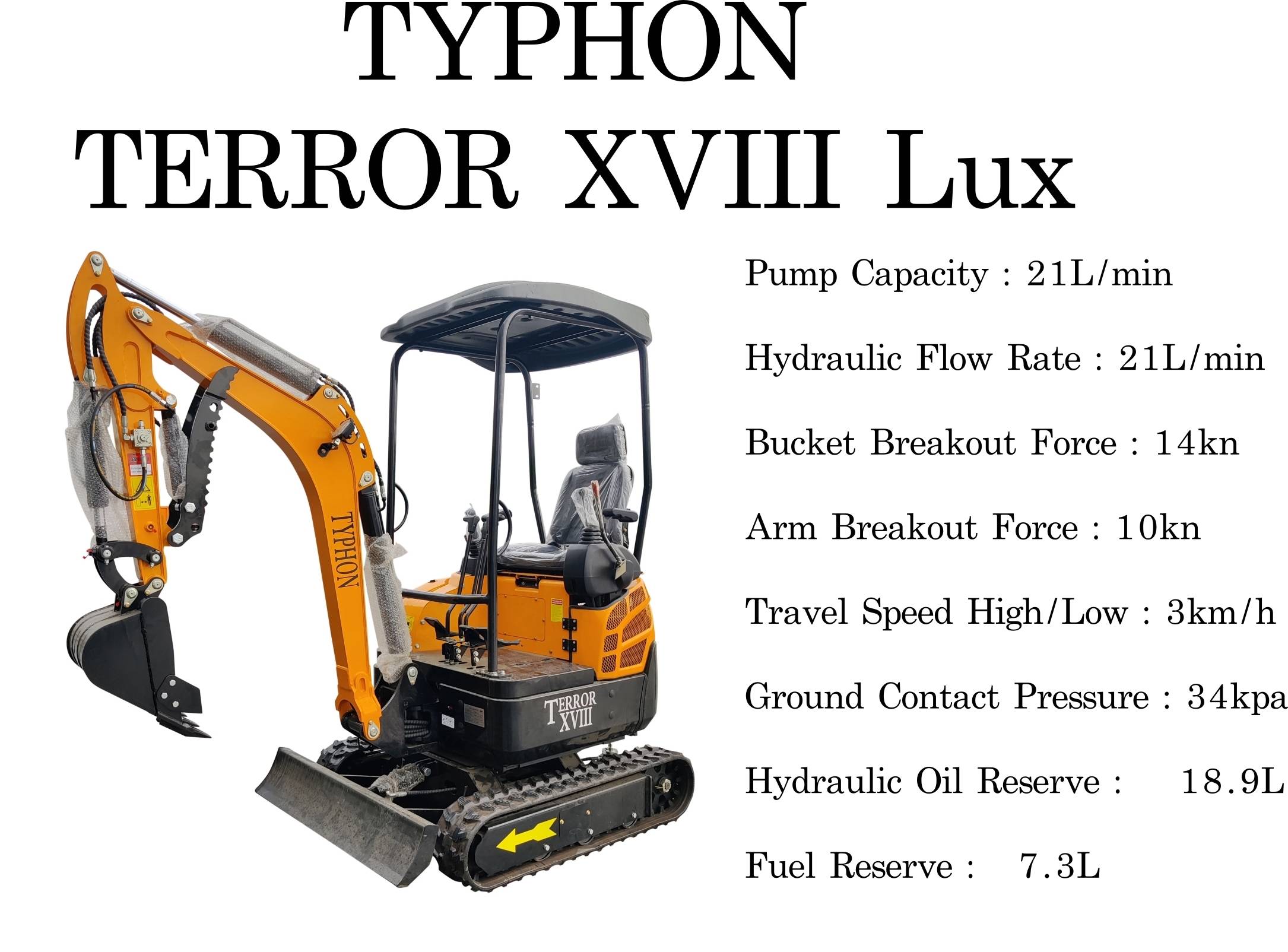 2025 TYPHON TERROR XVIII Mini Excavator | Typhon Machinery