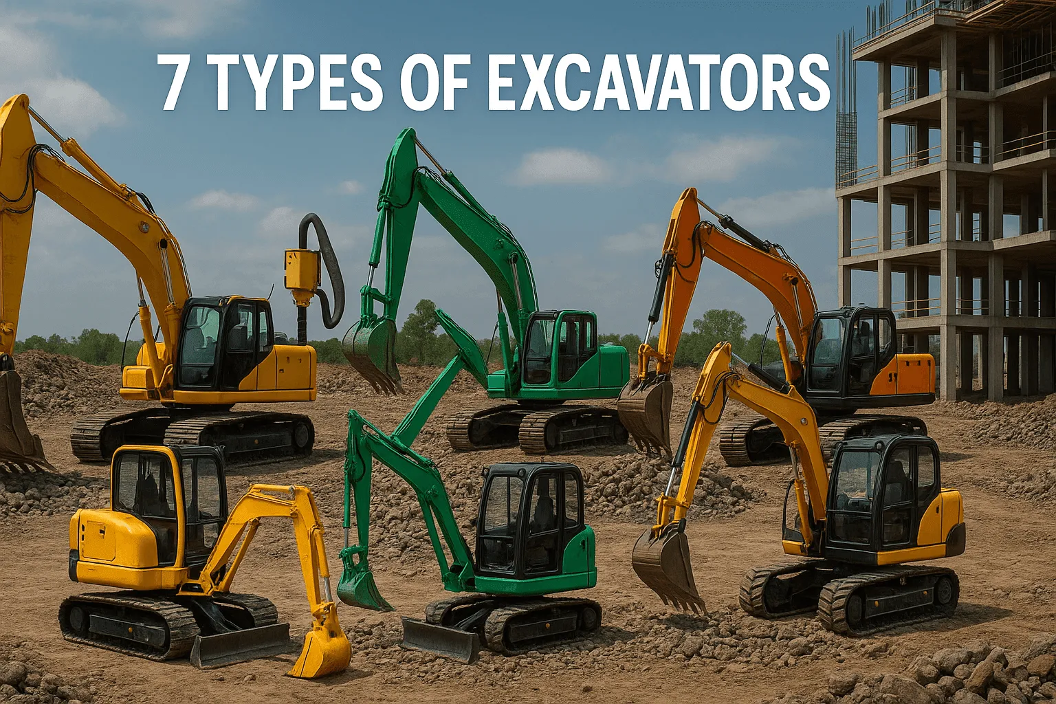 7 Types of Excavators and Their Uses on the Construction Site