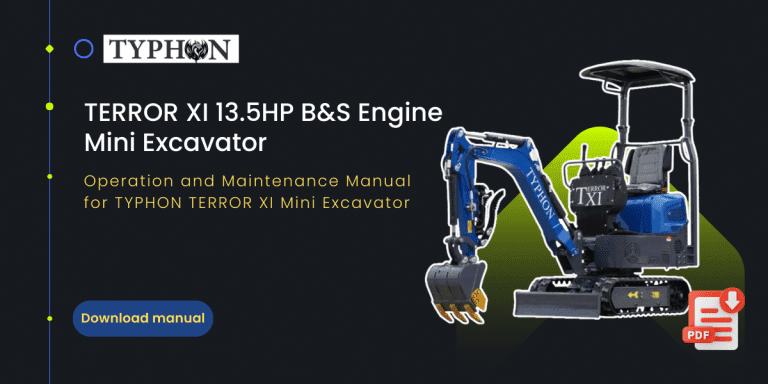 Operation and Maintenance Manuals for Small Excavators