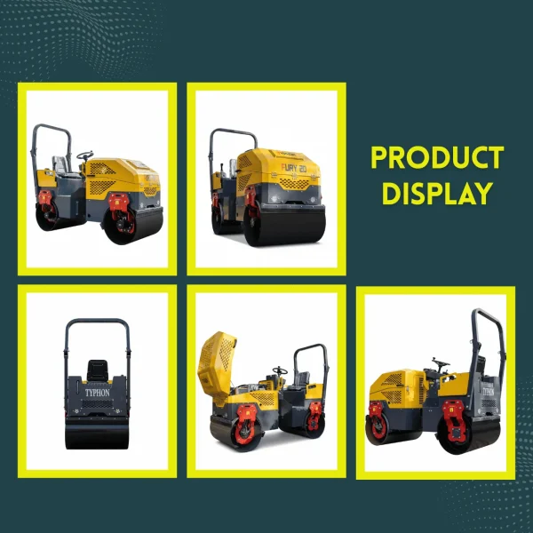 TYPHON FURY 20 Mini Road Roller 2Ton 23 HP B&S Engine