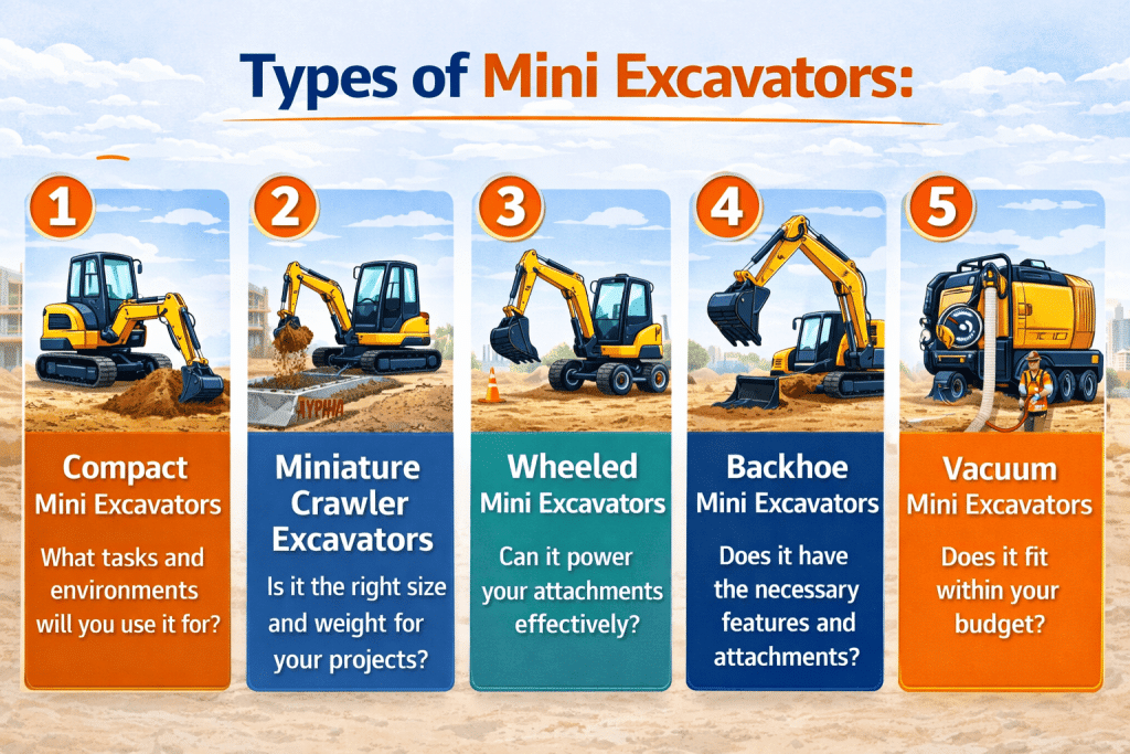 The Ultimate Guide to Types of Mini Excavators